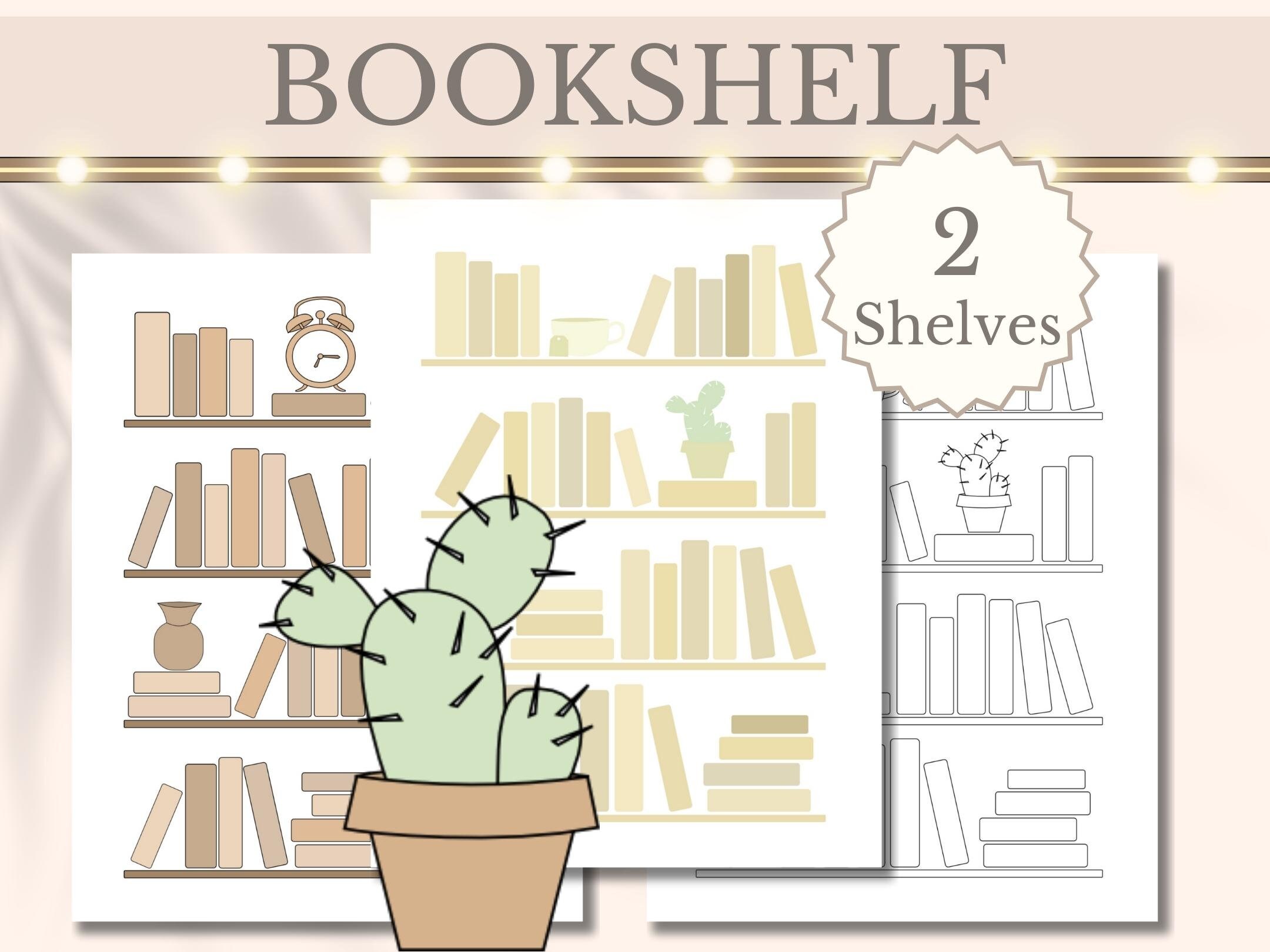 Bookshelf Reading Tracker Printable Template, Reading Log Books to Read ...