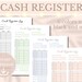 Cash Register Log Printable Cashier Shop Closing Drawer Till Balance ...