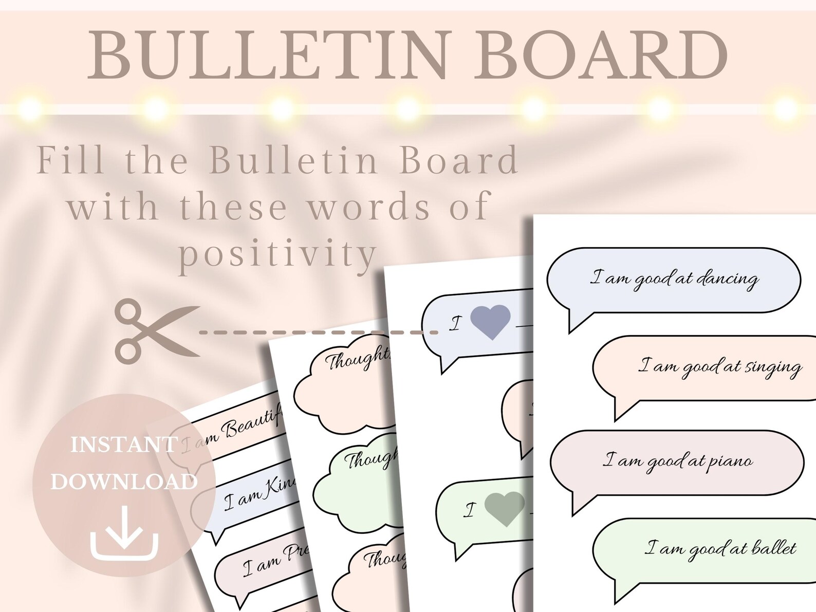 Classroom Bulletin Board Kit Motivational Printable Teacher DIY Back to ...