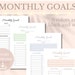 Monthly Goal Setting Printable Planner, Pink Productivity to Do List ...