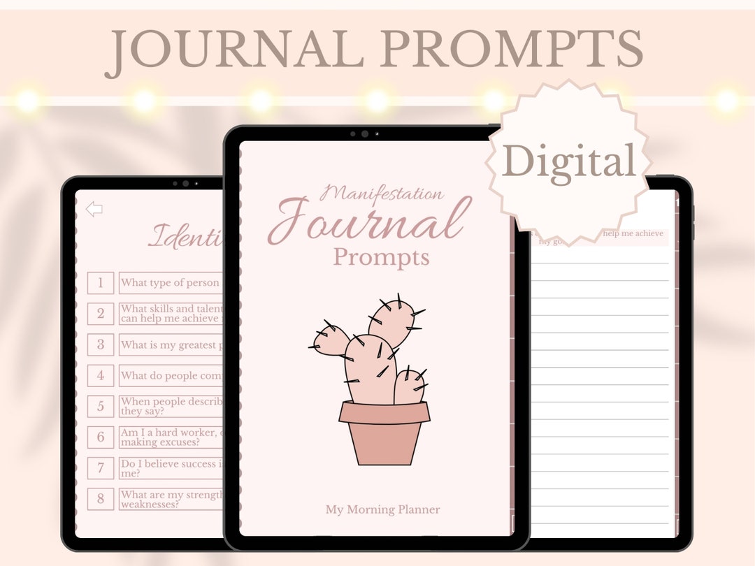 Digital Journal Prompts for Manifestation Goal Setting Journaling ...