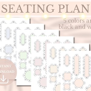 Wedding DIY Table Seating Planner PRINTABLE Paper Cutouts Event ...