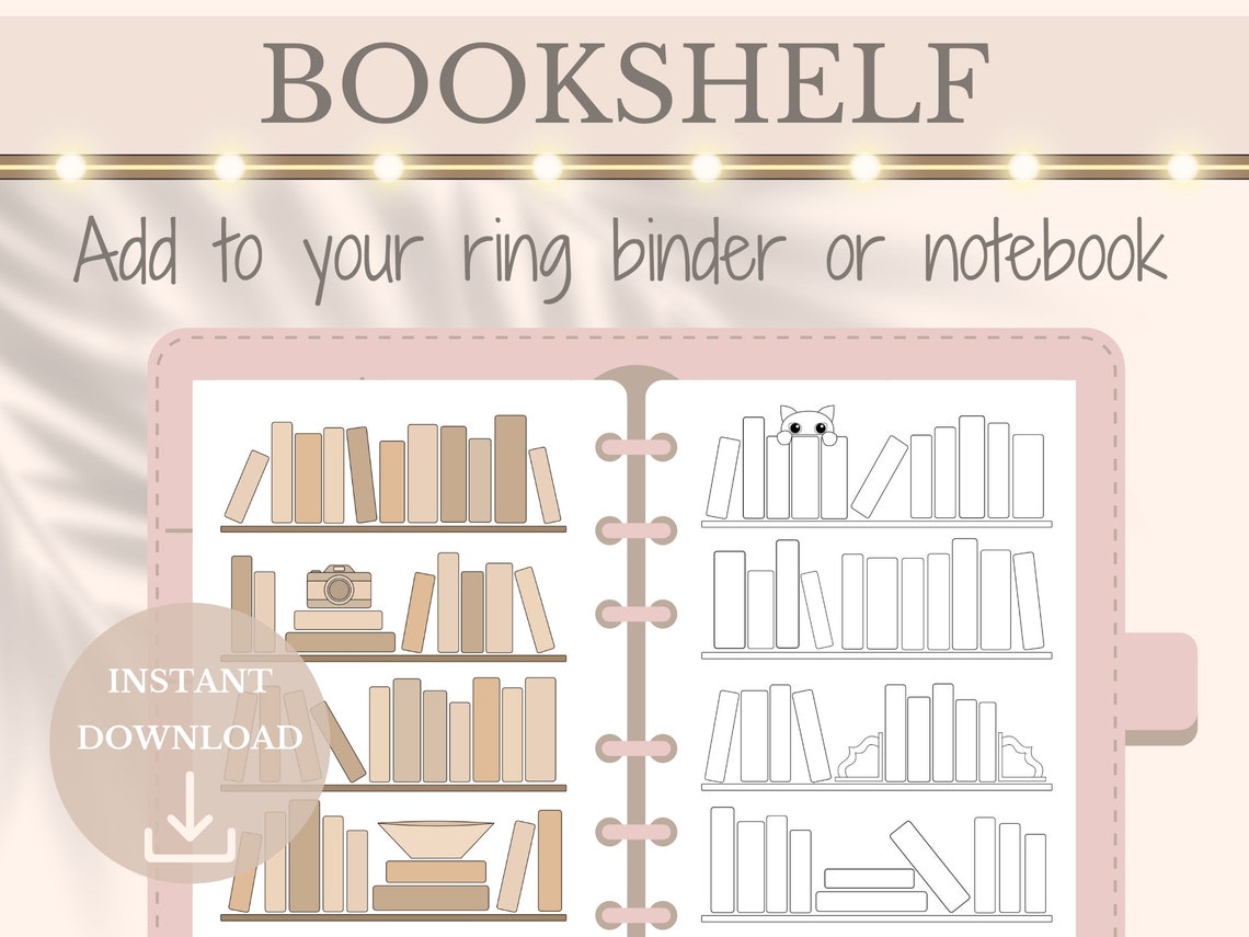 Coloring Pages Bookshelf Printable Reading Tracker Templates, Cat ...