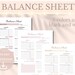 Balance Sheet Printable Bookkeeping Log Small Business Statement ...