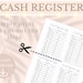 Cash Breakdown Teller Slip Printable Cash Register Till Balance Tracker ...