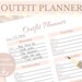Work Outfit Planner Printable Wardrobe Organizer Clothe Ideas Tracker ...