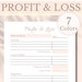 Profit and Loss Statement for Small Business PRINTABLE Income Statement ...