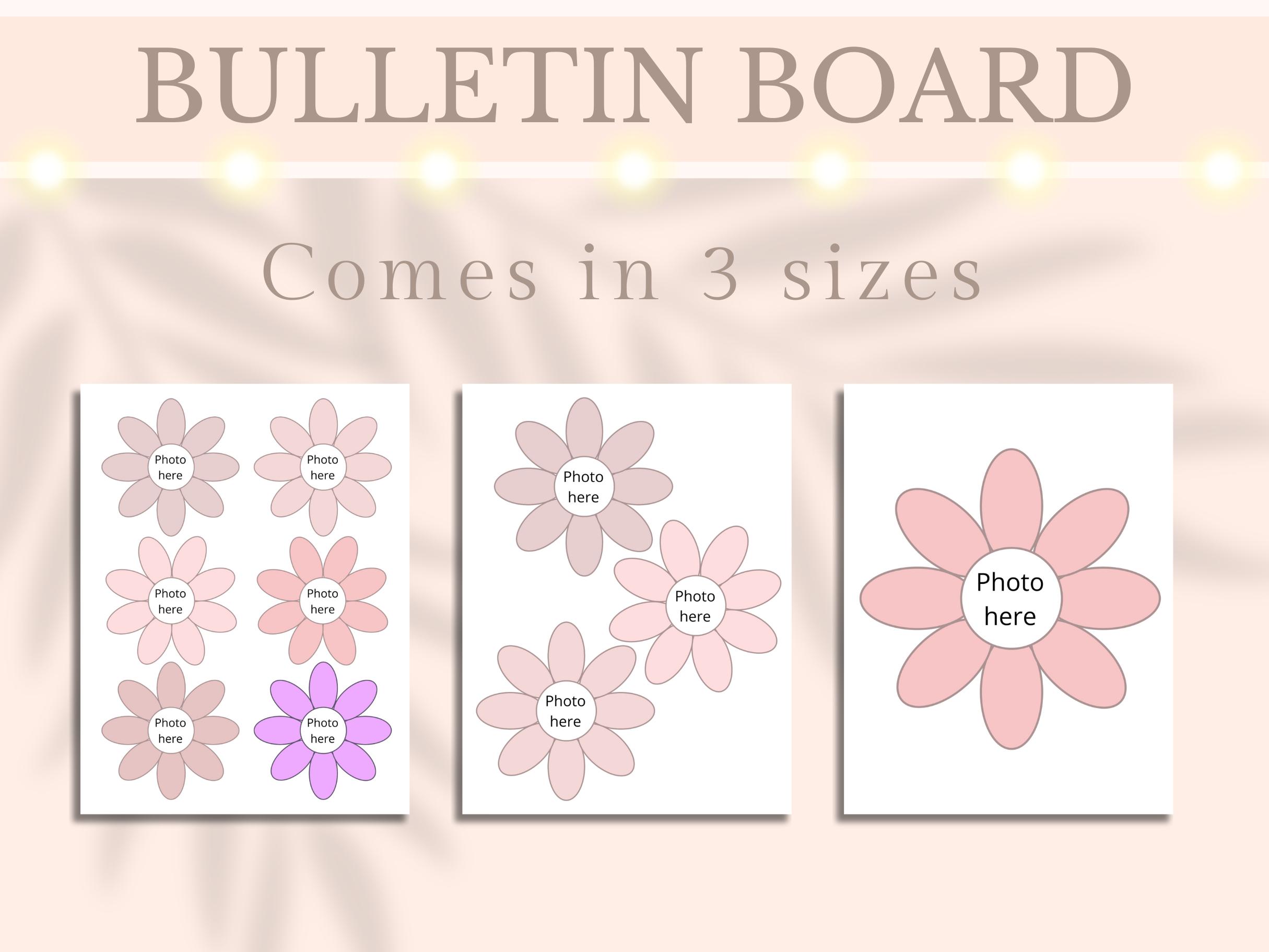 Bulletin Board Kit Printable Personalized Flower Display Classroom ...