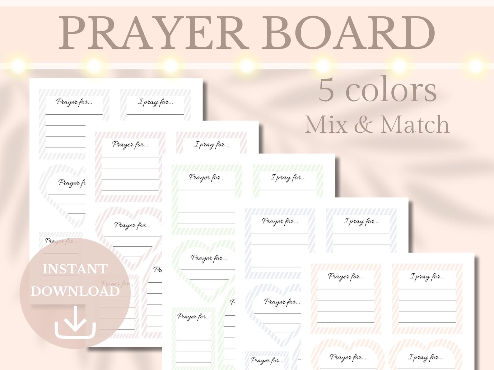 Prayer Board Kit Printable Christian Prayer Board Bulletin Board Kit ...