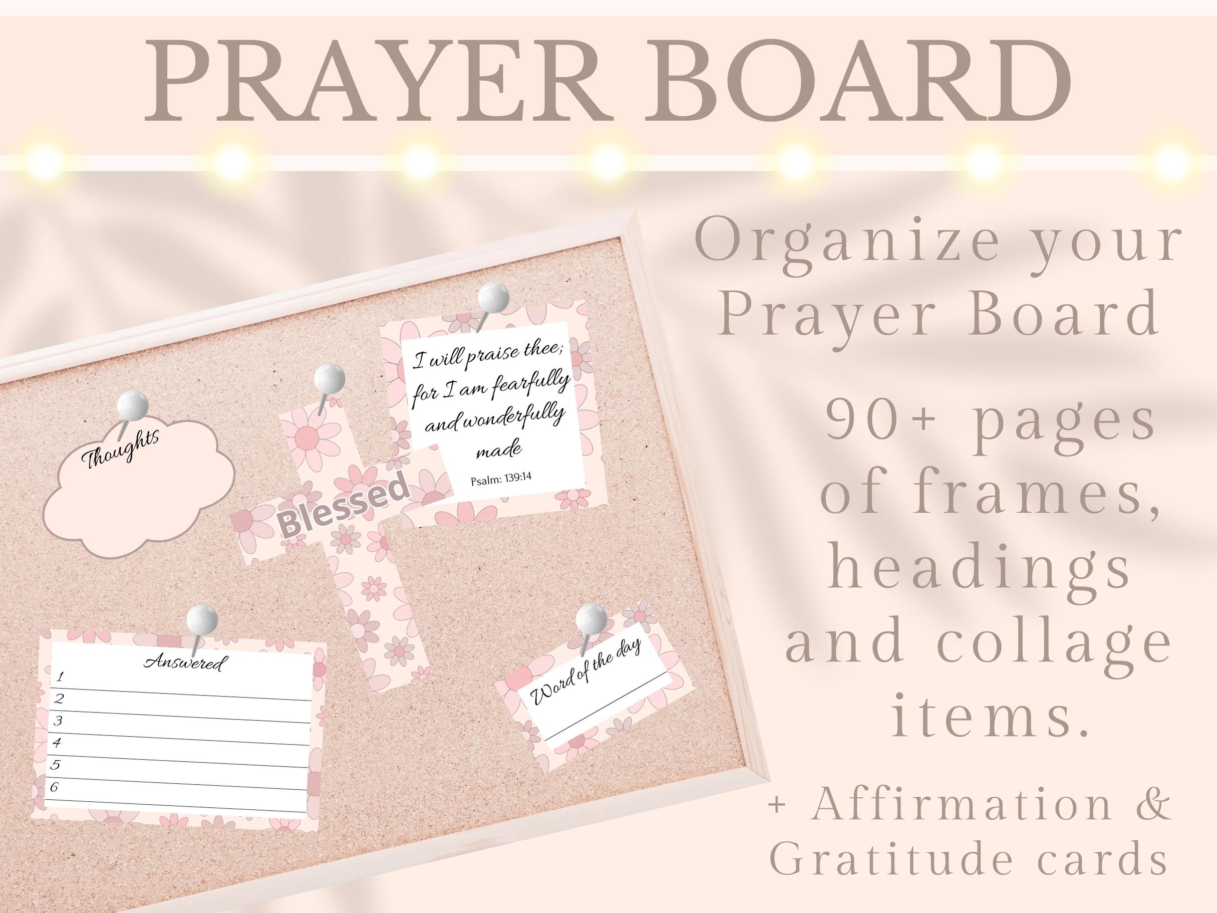 Prayer Board Kit Printable Flower Bulletin Board Kit Christian Prayer ...
