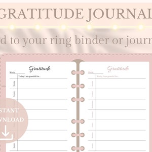 Gratitude Journal Printable Planner Weekly Appreciation List, Weekly ...