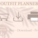Work Outfit Planner Printable Wardrobe Organizer Clothe Ideas Tracker ...