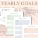Yearly Goal Setting Printable Planner New Year's Resolution Tracker ...