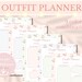 Digital Outfit Planner Printable Capsule Wardrobe Log Clothes Organizer ...