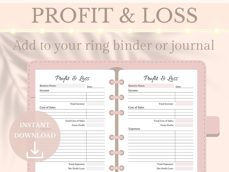 Profit and Loss Statement for Small Business PRINTABLE Income Statement ...