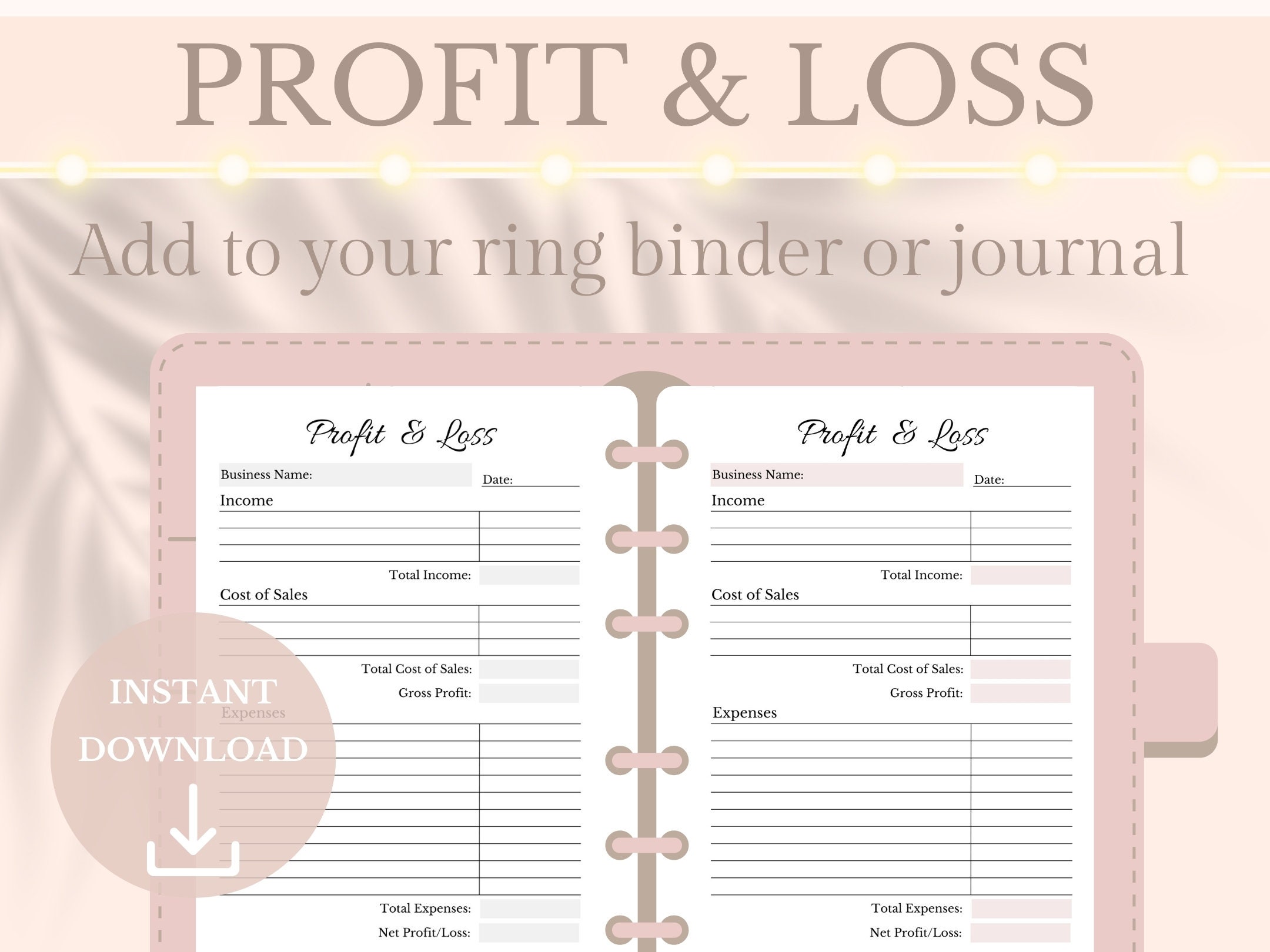 Profit and Loss Statement for Small Business PRINTABLE Income Statement ...