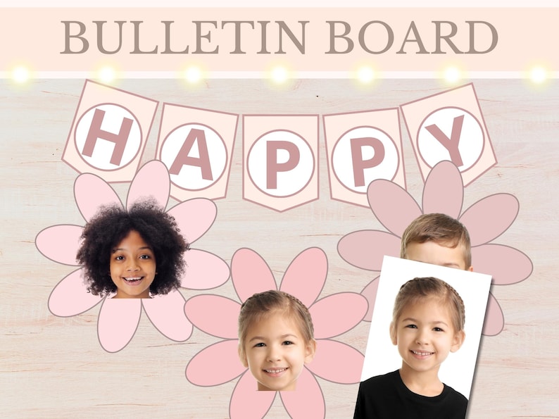 Bulletin Board Kit Printable Personalized Flower Display Classroom ...