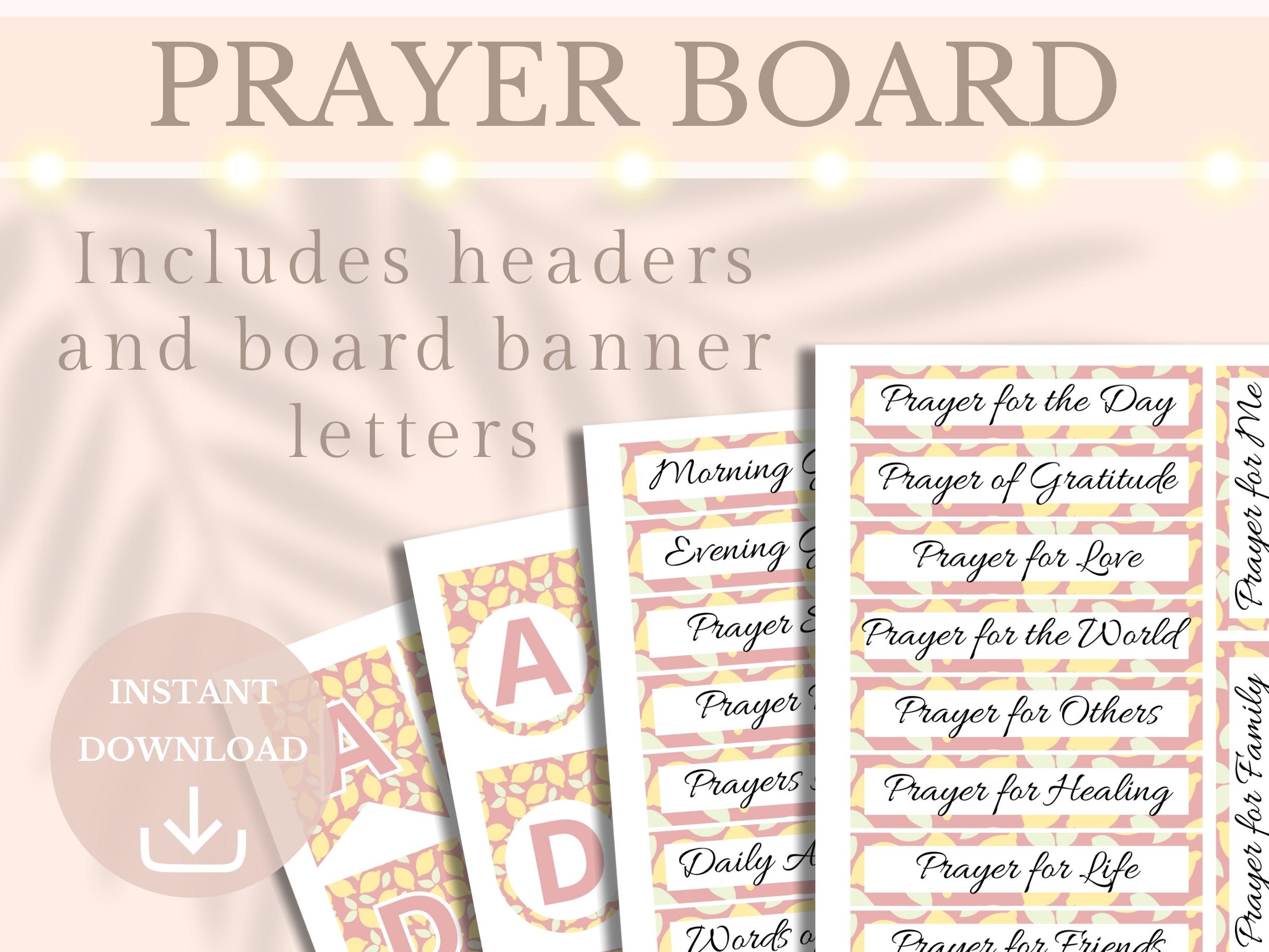 Christian Prayer Board Kit Printable Bulletin Board Kit Christian ...