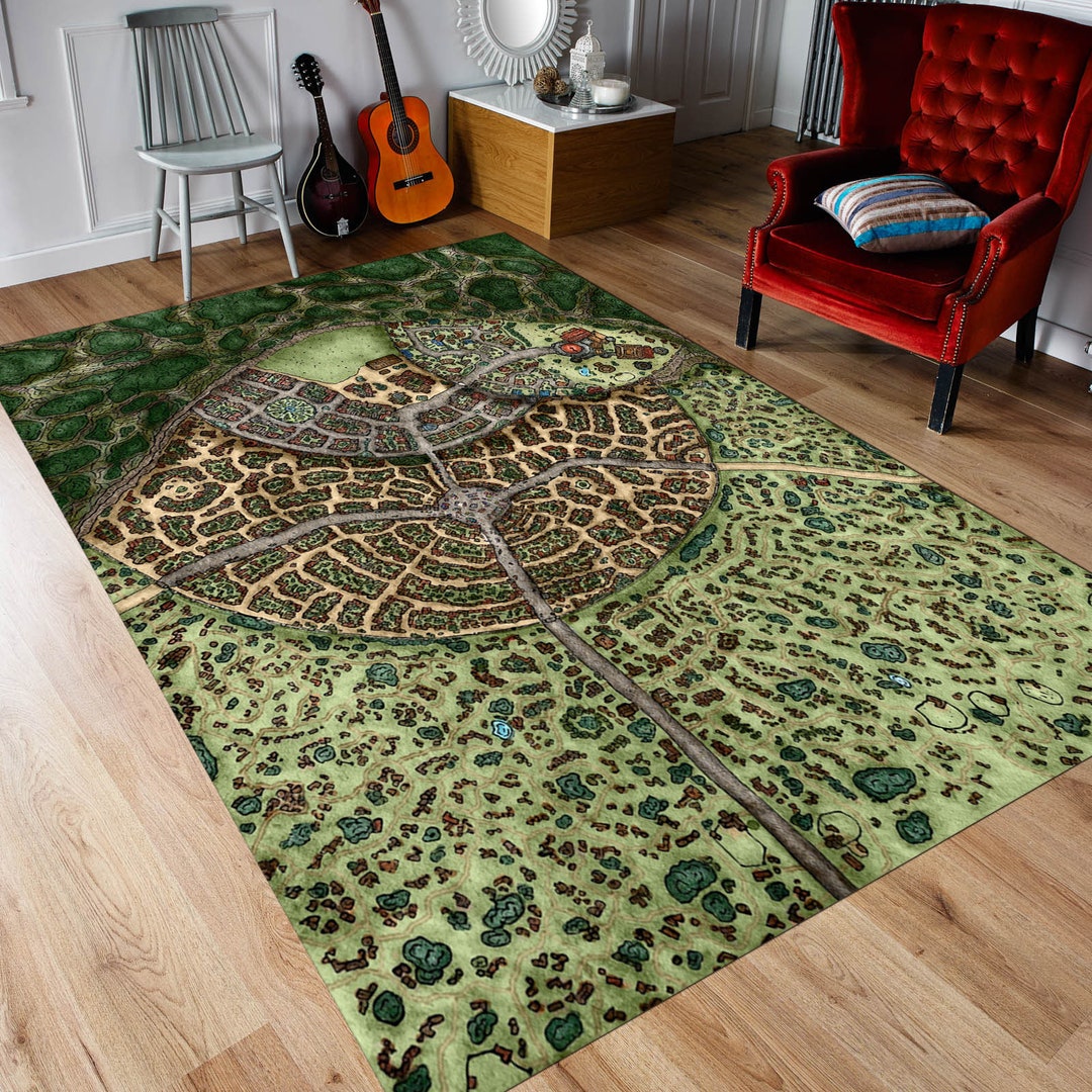 Map Rug City Rug Dungeons Dragons Rug Ruins of Thundertree - Etsy