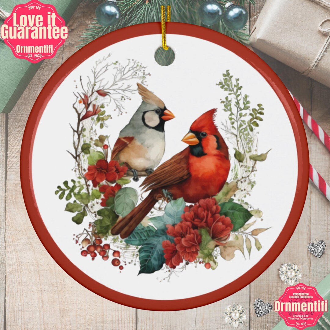 Cardinal Red Bird Ornament-birding Christmas Gift, Bird Lover Keepsake ...