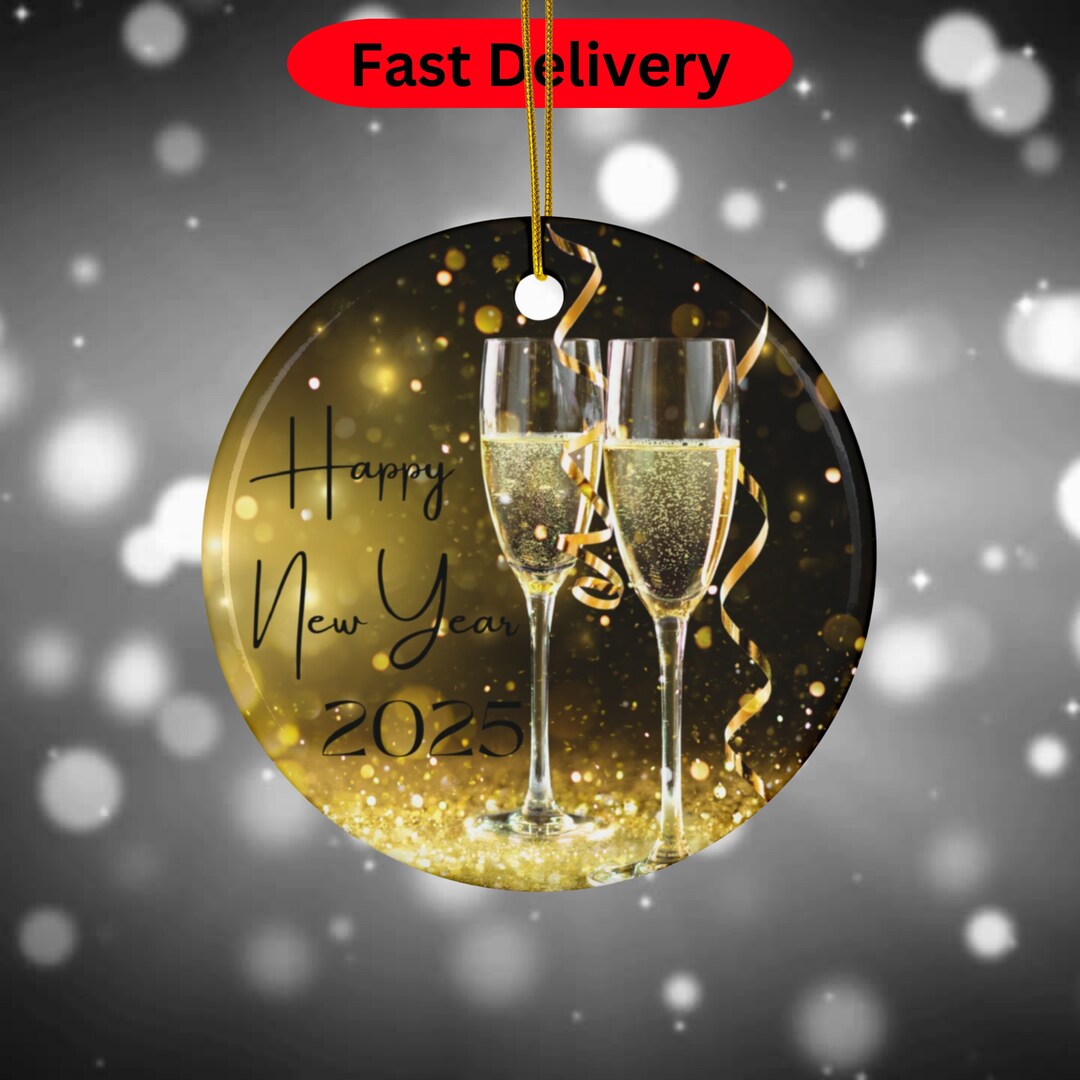 New Year Ornament, Decorated Christmas Ornament, Holiday Tree ...