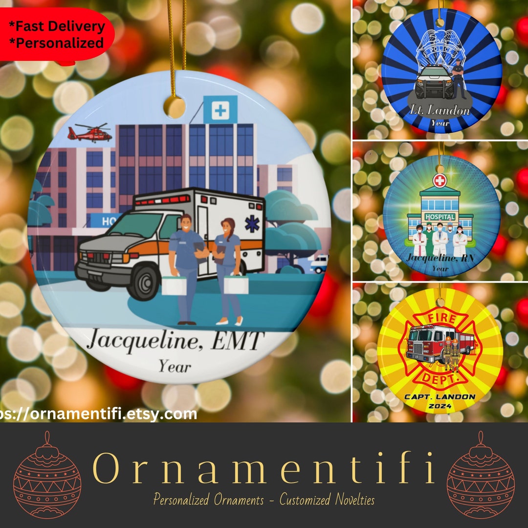 Ambulance Ornament, Christmas Ornaments, Paramedic Technician, Medical ...