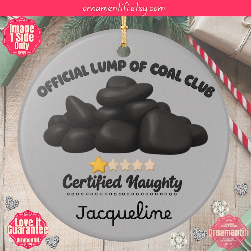 Santa Coal Ornament - Etsy