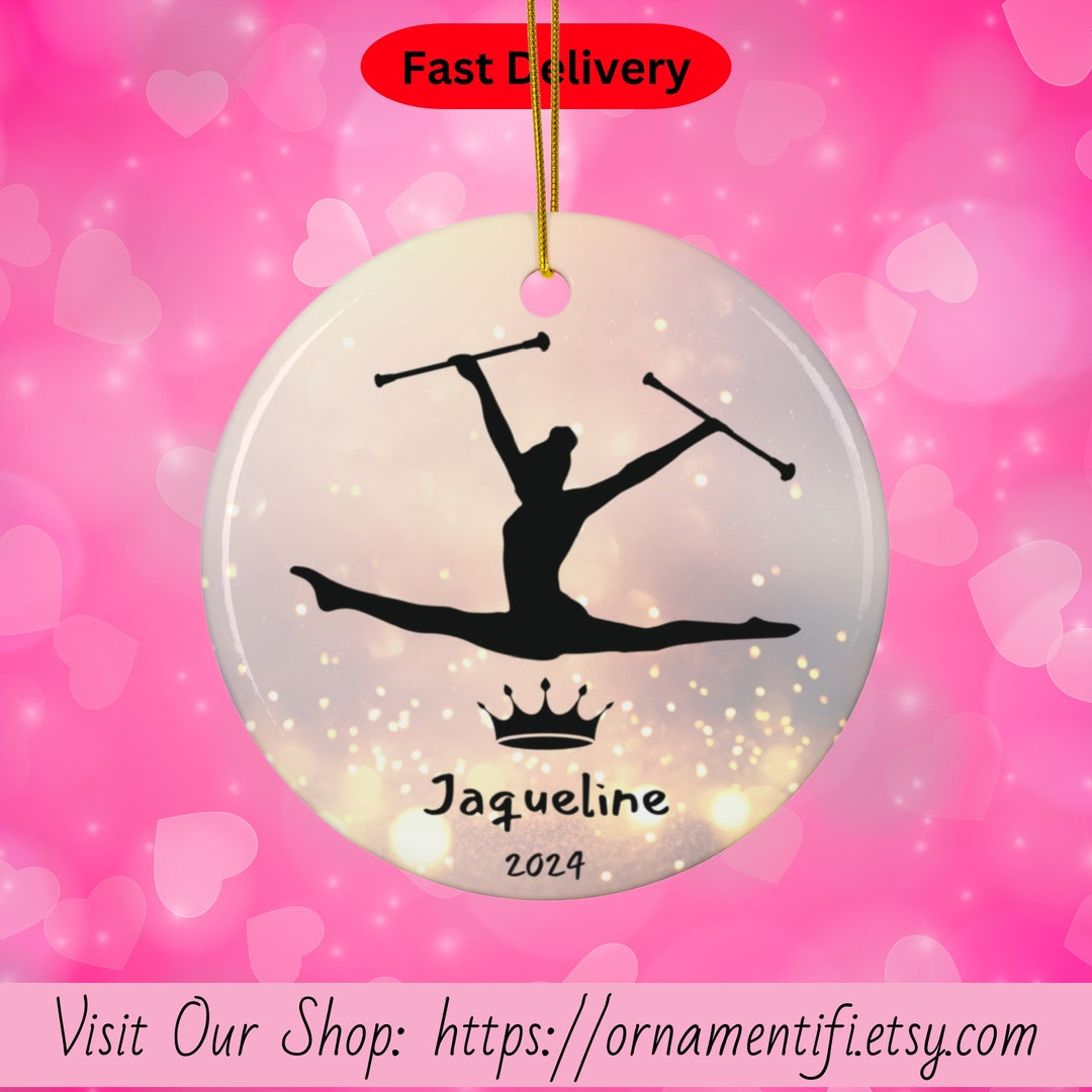 Twirler Gift, Twirling, Baton,twirl Girl,i Love Baton Twirling Personalized Custom Christmas ...