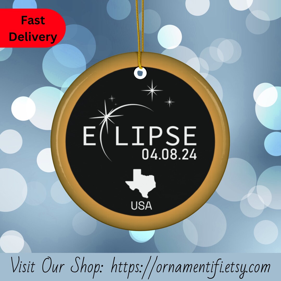 Solar Eclipse 2024, Total Lunar Eclipse, Inspired Handmade Ornaments ...