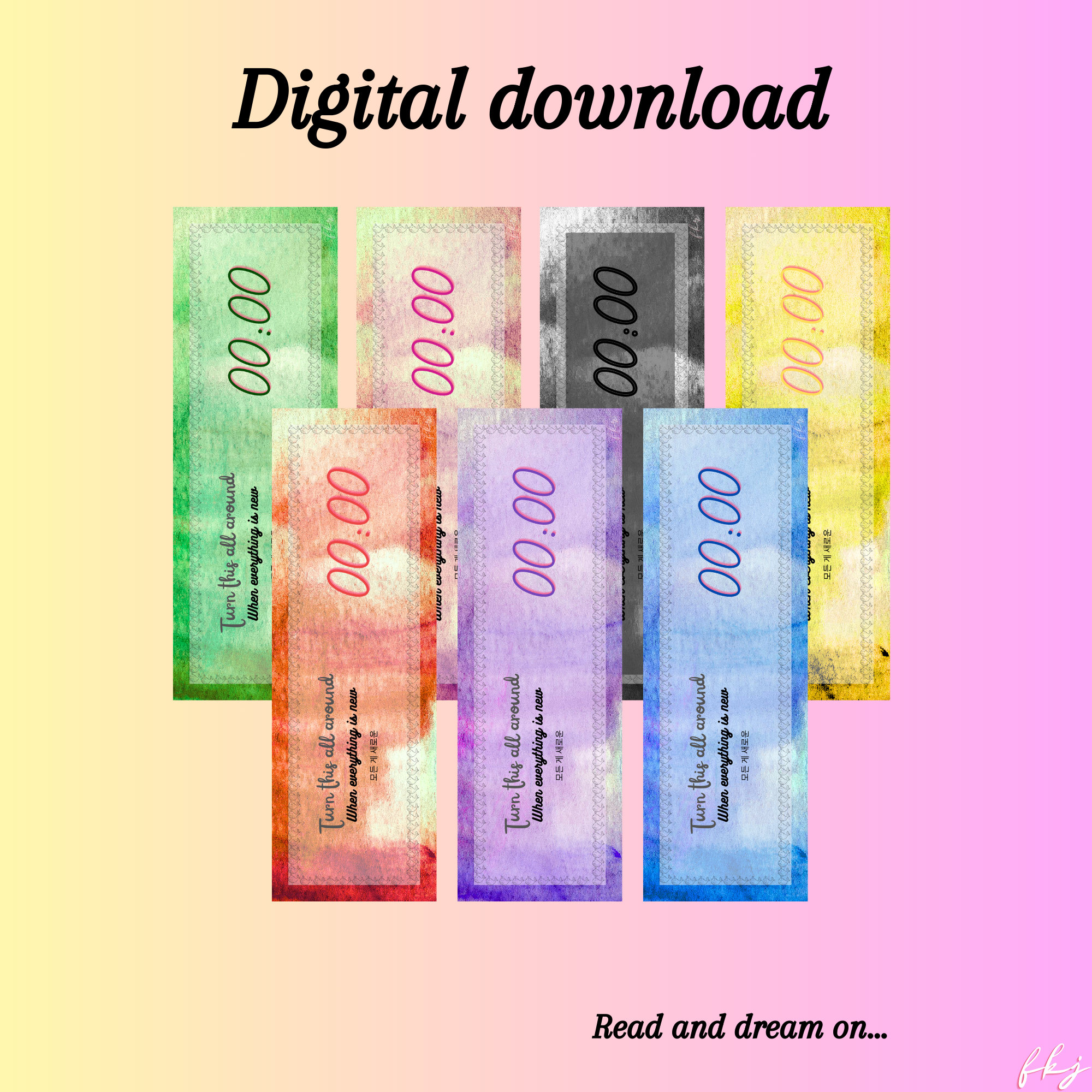 Set of 7 BTS Inspired Bookmarks BTS Bookmark Gift for ARMY Cute ...