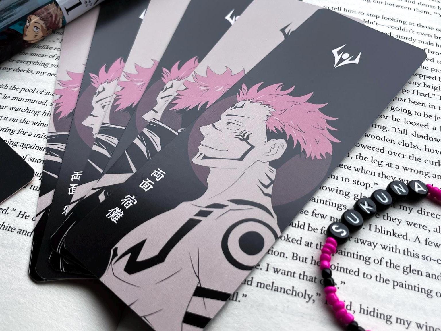 Sukuna - Yuji Bookmark: Jujutsu Kaisen Anime Gift - Etsy UK