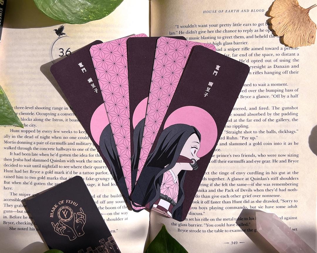Nezuko Kamado Bookmark | Demon Slayer Anime Bookmark, Manga Bookmark ...