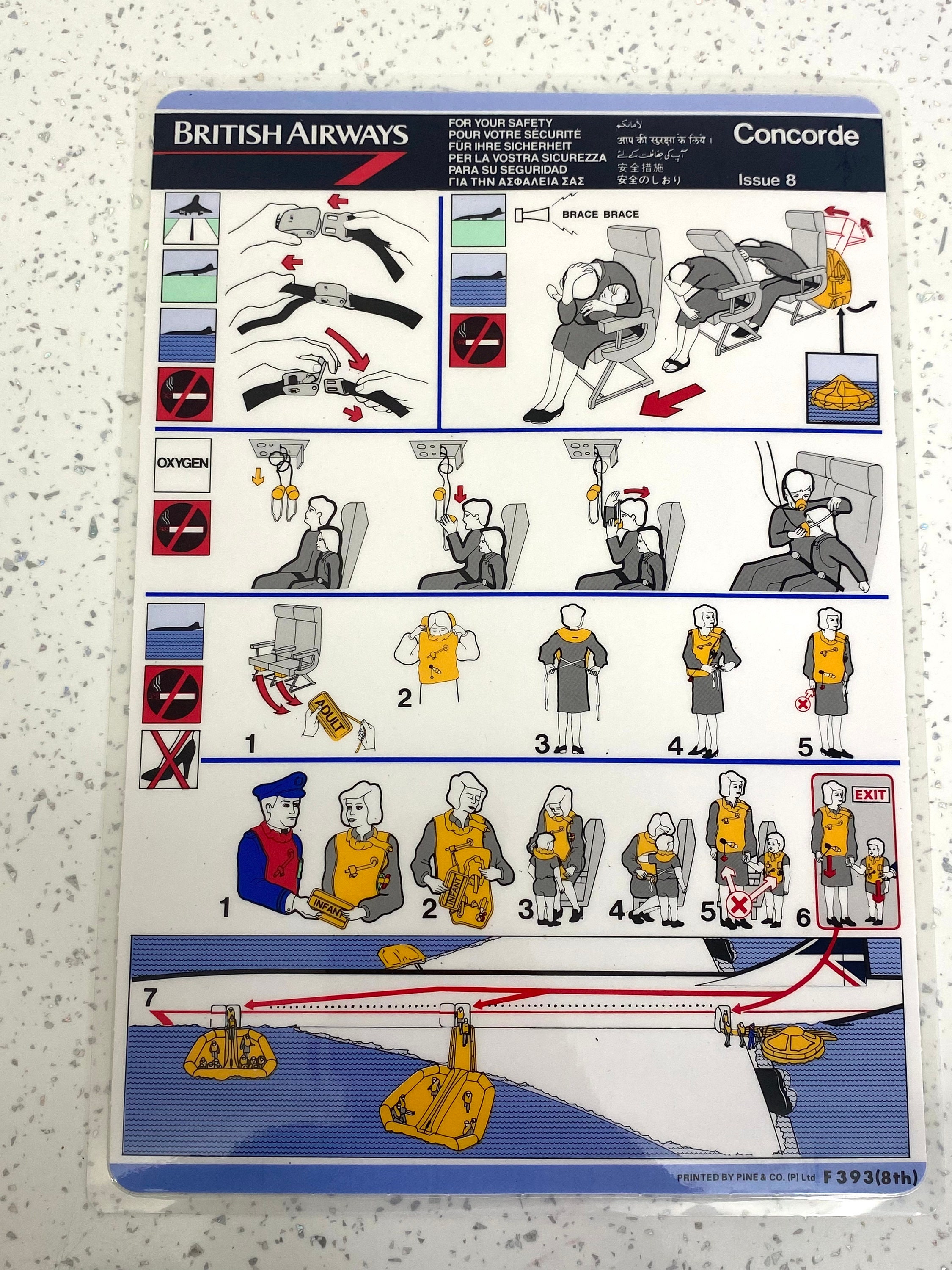 Concorde in Flight Safety Card Instructions and Magazine - Etsy