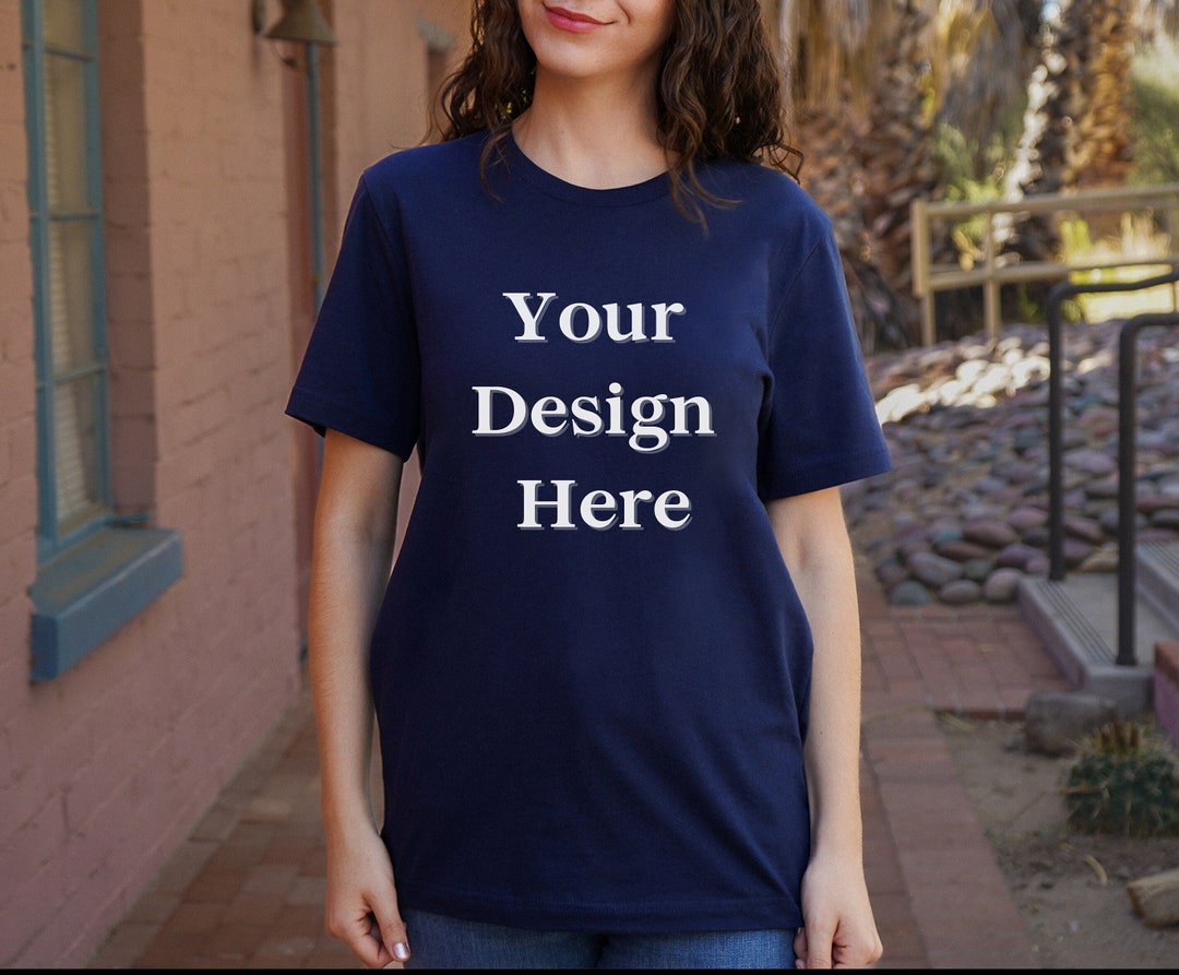 Bella Canvas 3001 Navy T-shirt Mockup - 3001 Navy T-shirt Mockup ...