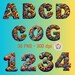 Alphabet Clipart COG ,36 PNG Watercolouralphabet Sublimation, Clipart ...