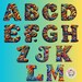 Alphabet Clipart COG ,36 PNG Watercolouralphabet Sublimation, Clipart ...
