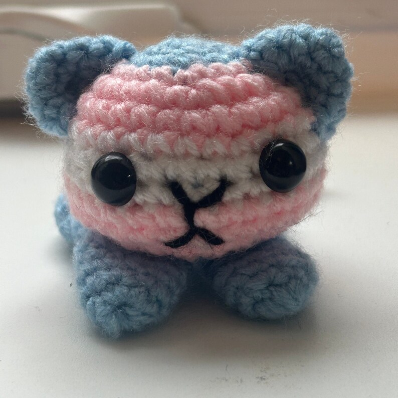 Amigurumi Trans Flag Cat Crochet Pattern - Etsy