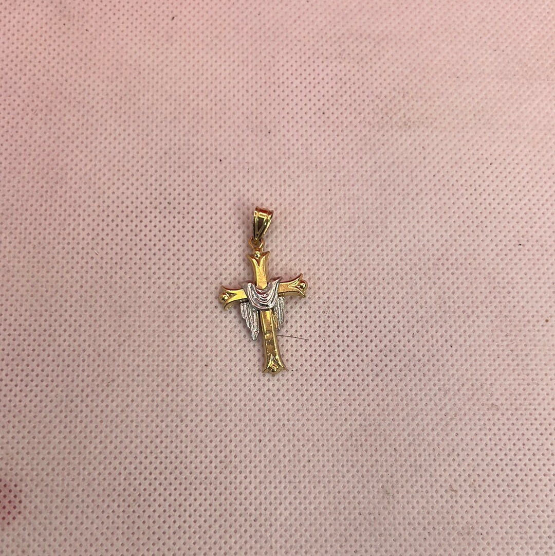 14K Two Tone Sacred Mantle Cross - Etsy