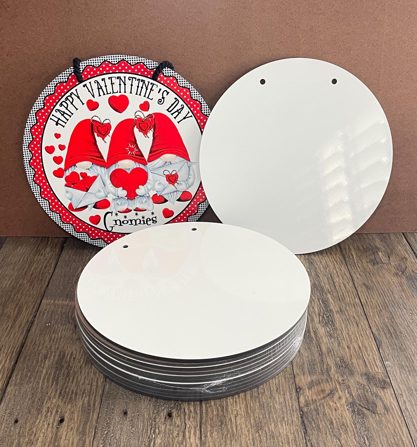 MDF Round Sublimation Round Door Sign Blank 11.75" Hardboard Circle ...