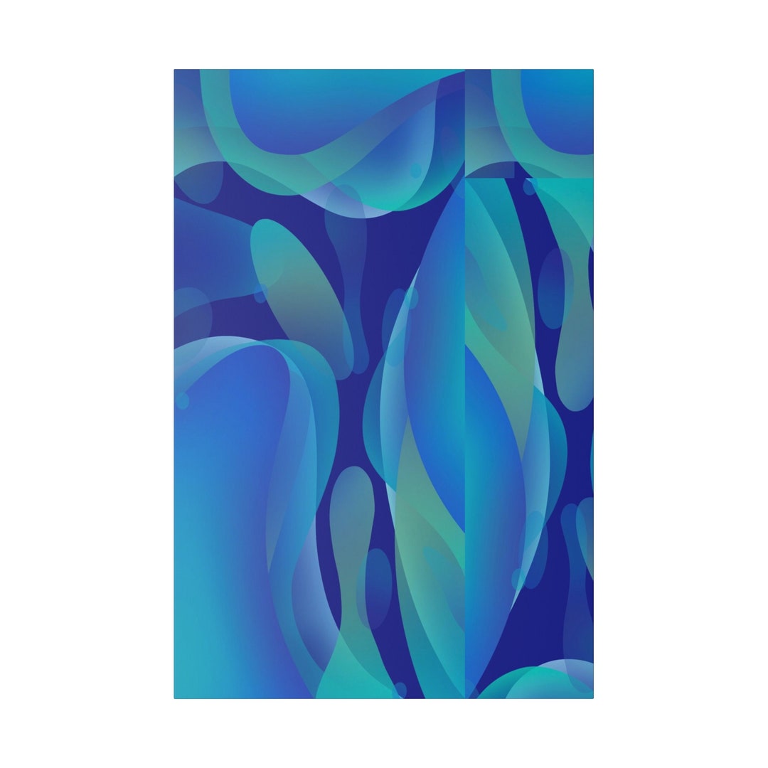 Shades of Blue Abstract Art - Etsy