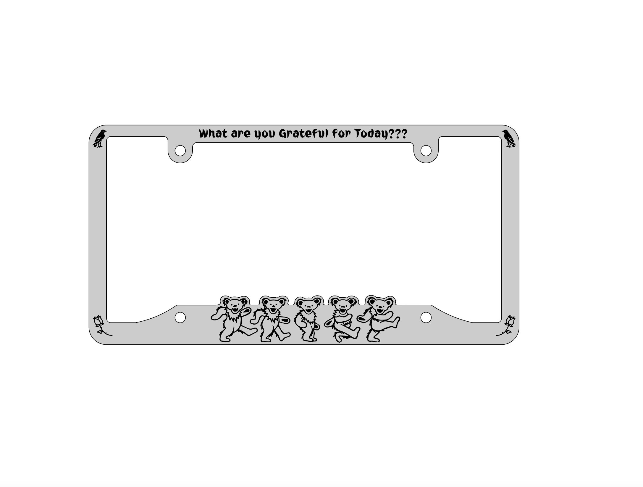 Grateful Dead Marching Bears License Plate Frame Files SVG PDF - Etsy