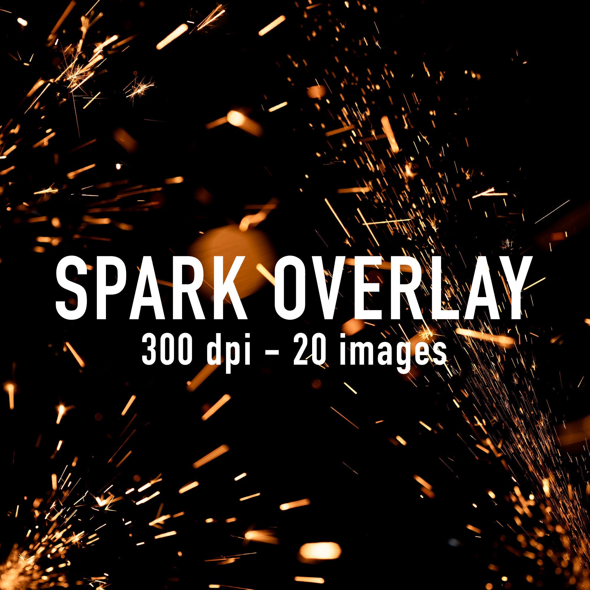 20 High Resolution Real Spark Overlays on Black Background, Welding ...