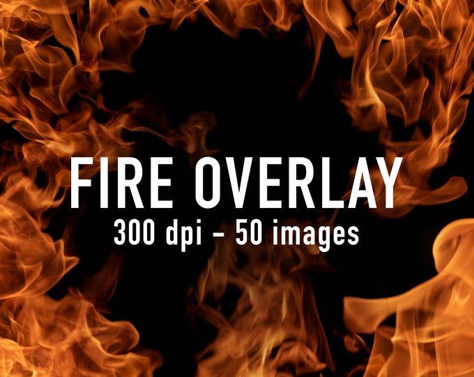 50 High Resolution Real Fire Overlays on Black Background, Flames ...