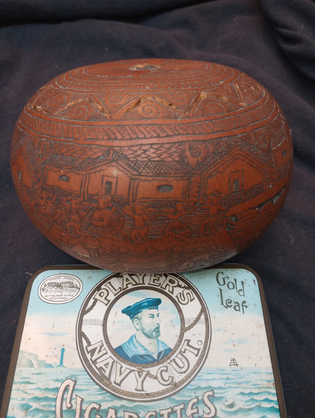 Carved Gourd Container - Etsy