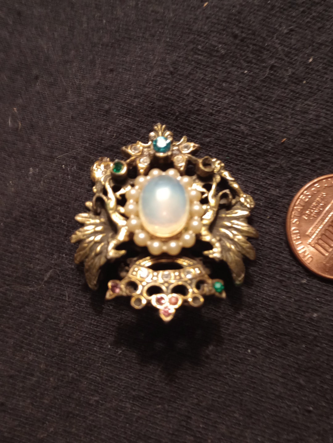 Coro Pin- Missing 2 Small Settings - Etsy