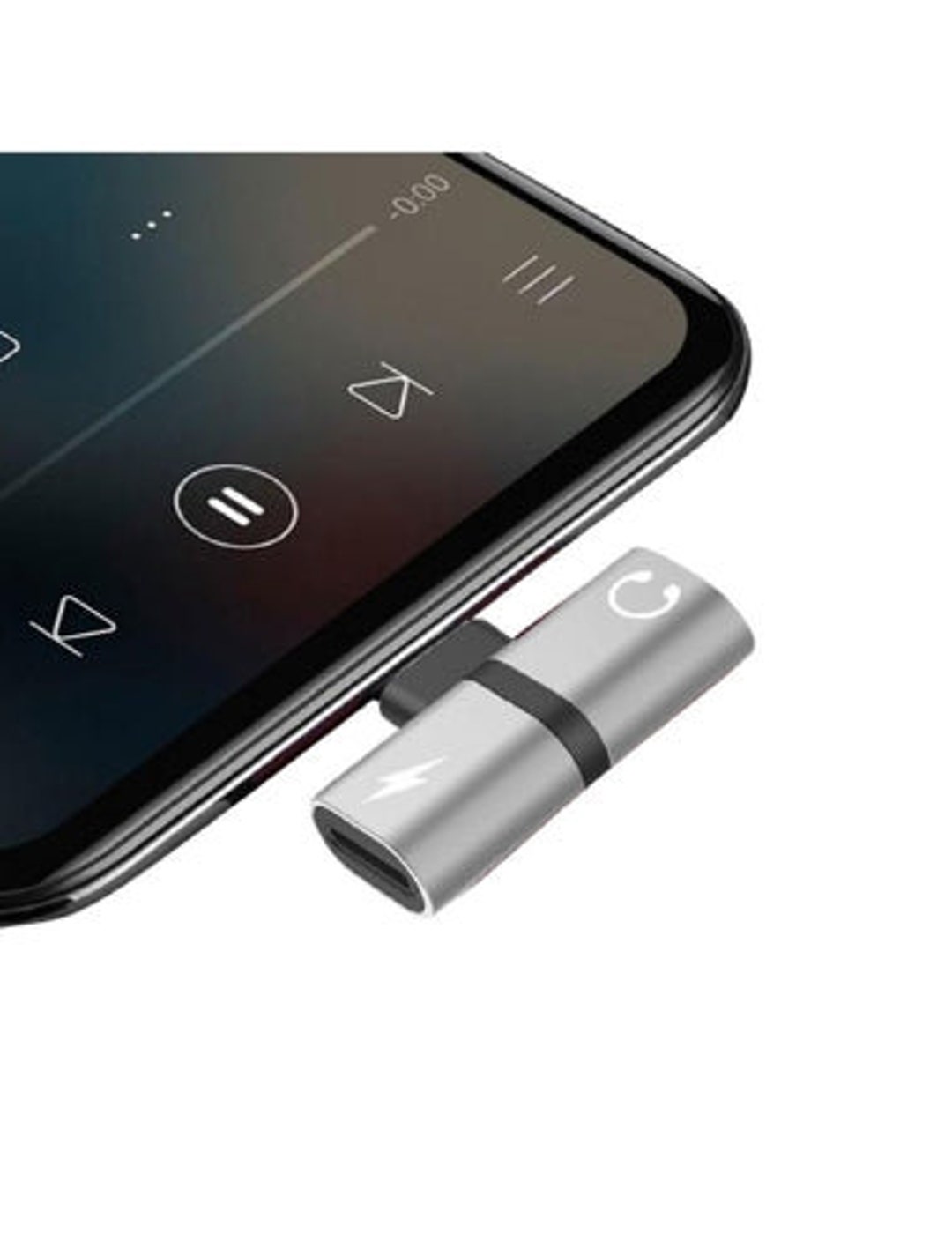 8-pin Splitter Dongle Charging and Listening Music Sync Data Adapter ...