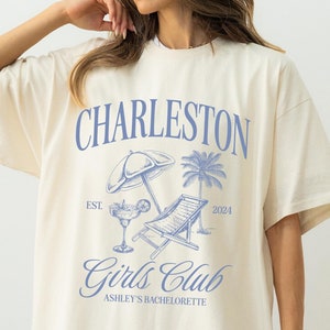 Charleston Bachelorette Shirt, Custom Bach Club Shirt, Custom Location ...