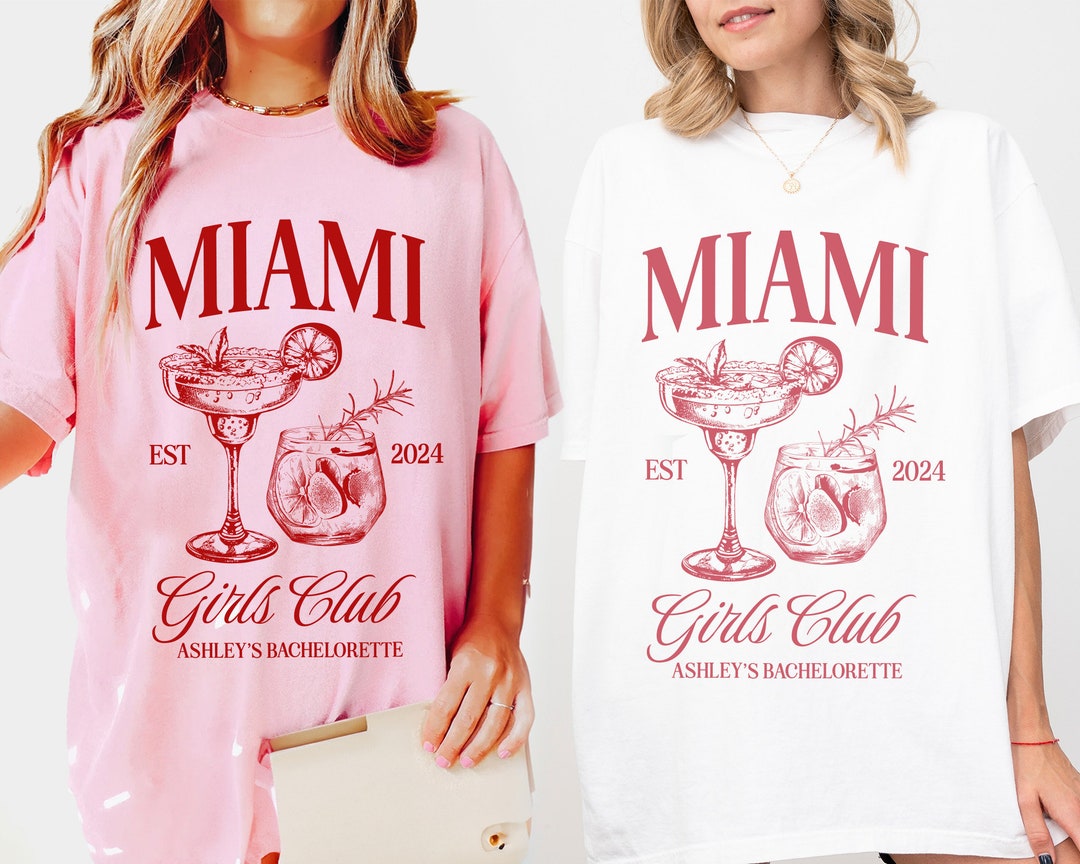 Miami Girls Club T-shirt, Miami Bachelorette Shirts, Miami Trip Tee ...