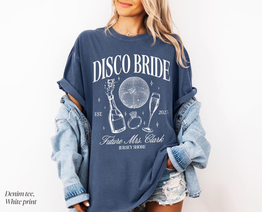 Disco Bride Bachelorette Shirt, Dancing Queen Shirt, Comfort Colors ...