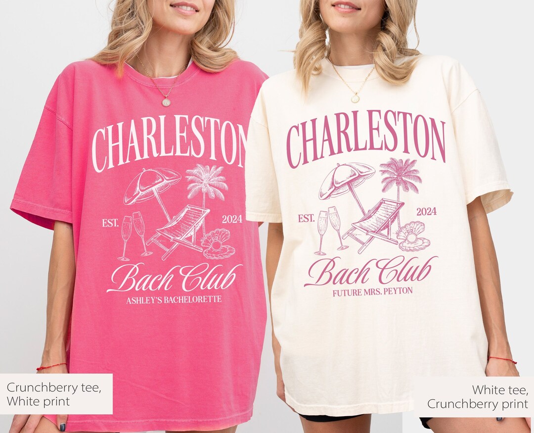 Charleston Bachelorette Shirt, Custom Bach Club Shirt, Custom Location ...